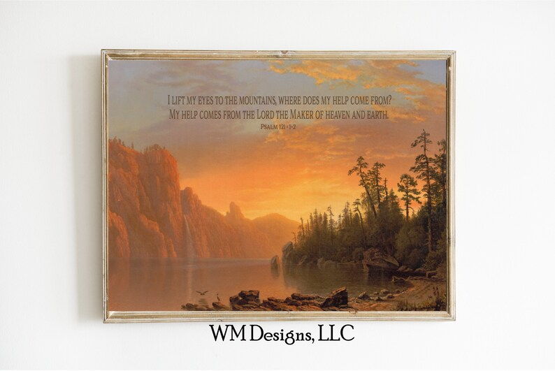 Vintage Art With Scripture Printable, Scripture Prints, Home Decor ...