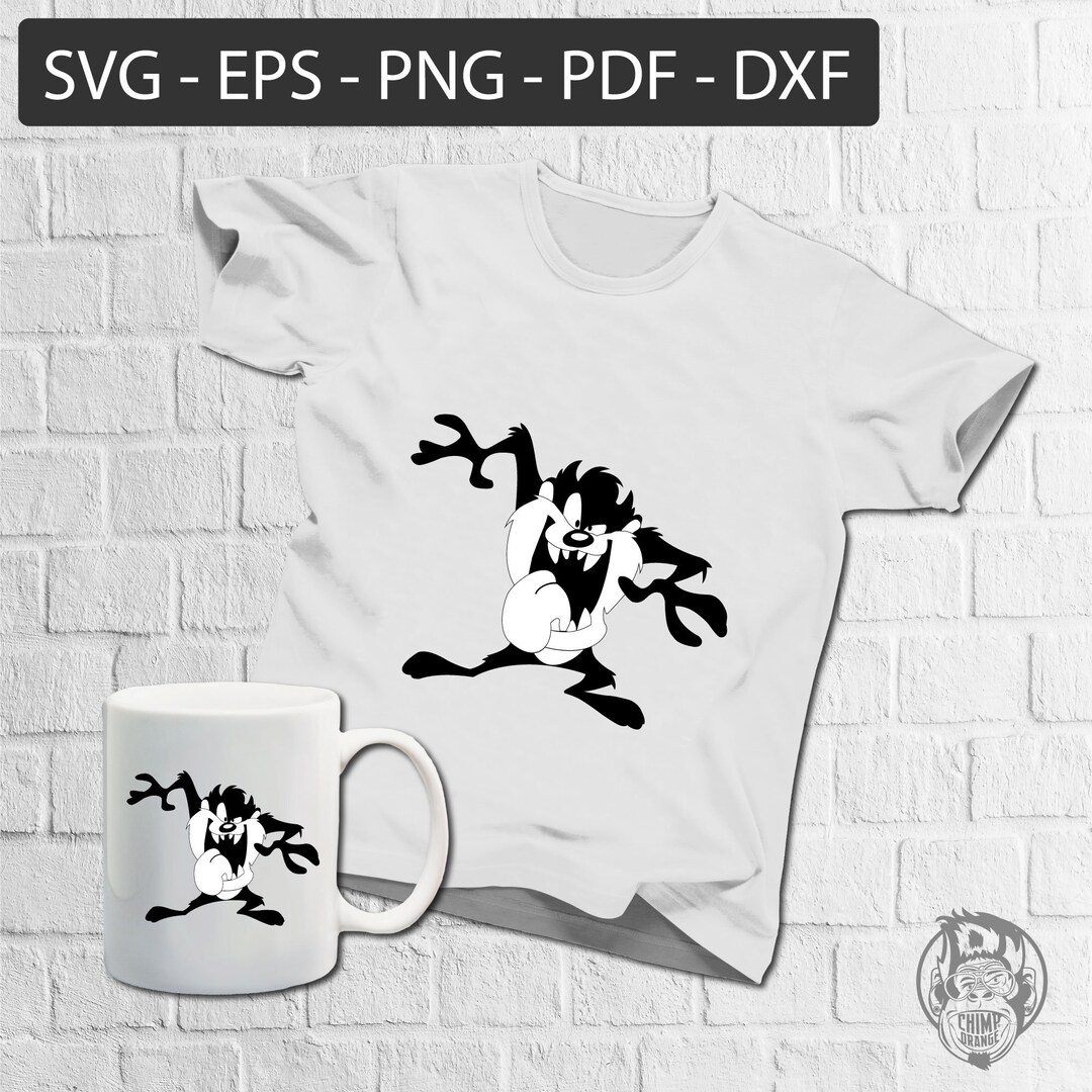 Taz svg Tasmanian Devil svg Cartoon svg svg dxf png eps pdf - Etsy México