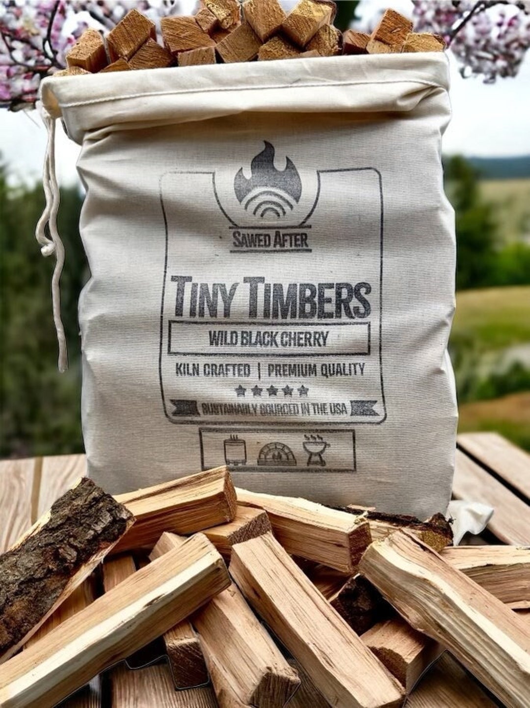 Tiny Timbers - Wild Black Cherry - 15 Lb Cotton Bag of 5" Mini Cherry ...