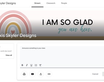 Google Classroom Header Botanical - Etsy