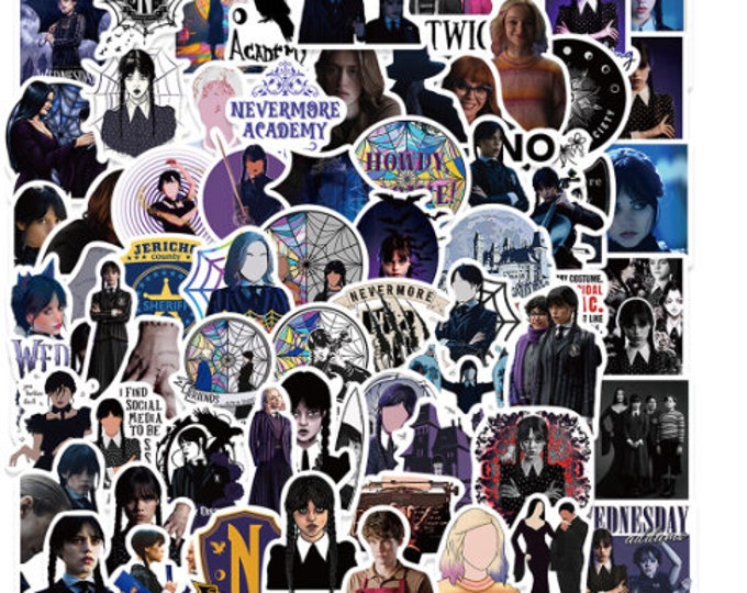 Wednesday Addams Inspired Stickers - Etsy