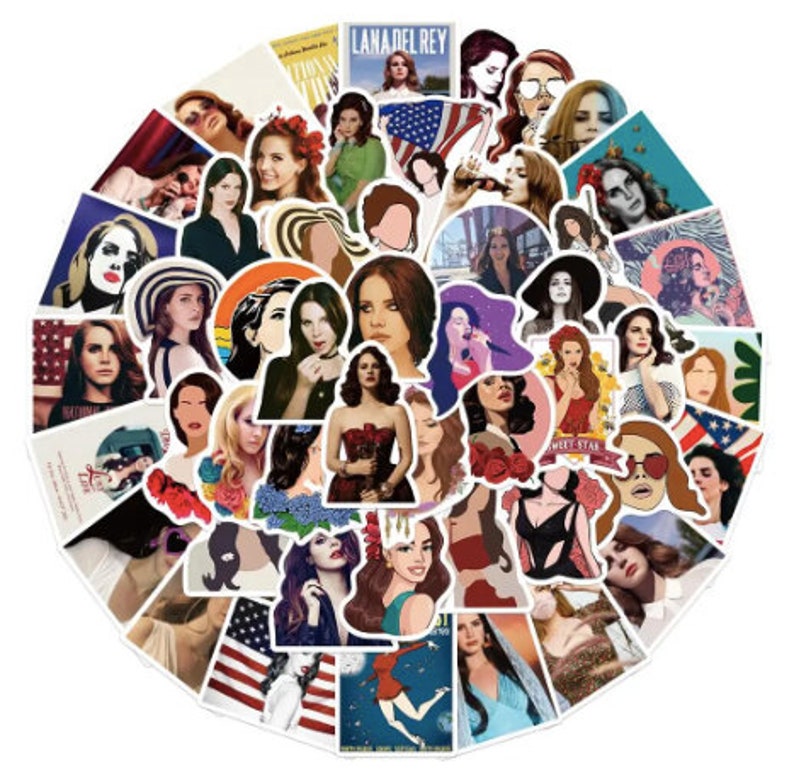 Lana Del Rey 2 Stickers 10/25/50 Pcs, No Duplicates, Born to Die ...