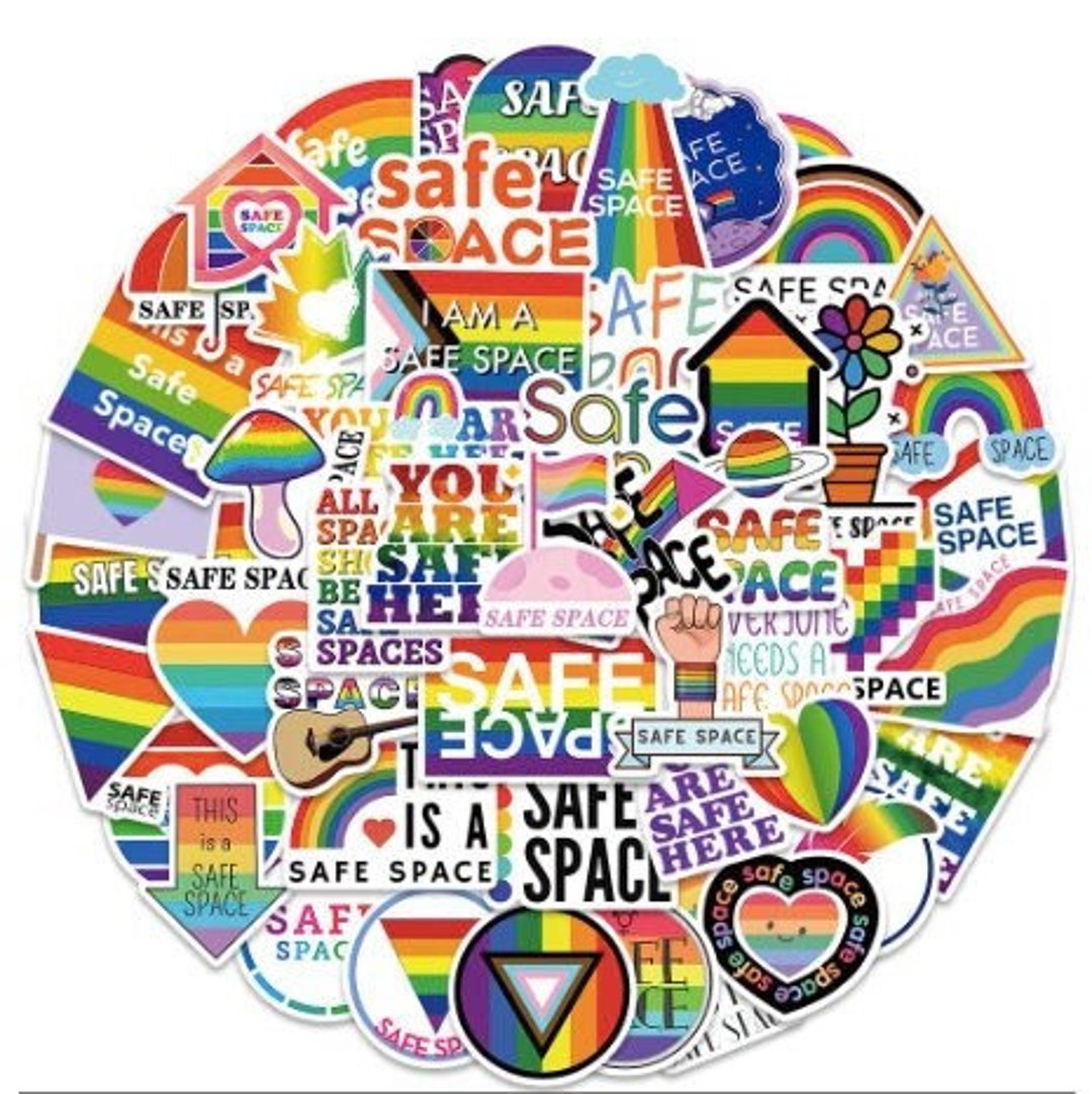 PRIDE Sticker Pack 6, LGBTQ SAFE Space Stickers, 10/25/50pcs, Rainbow ...
