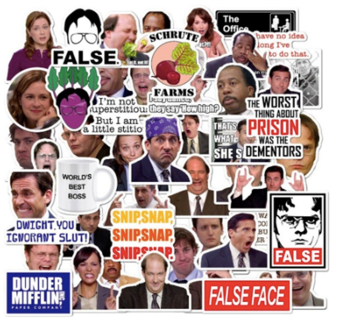 THE OFFICE Tv Series Sticker Pack 25/50 PCS, No Duplicates, Dunder ...