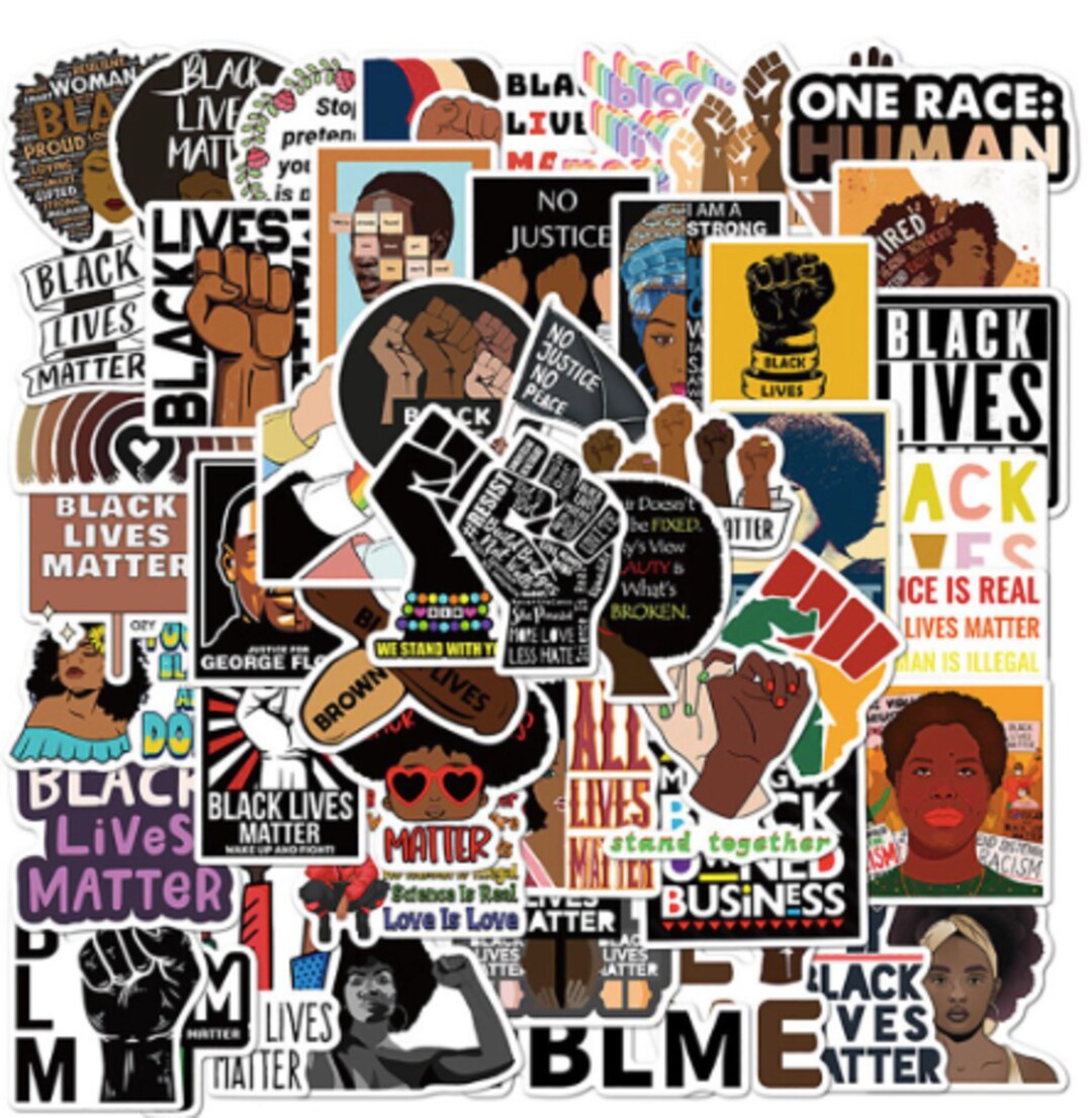 Black Lives Matter 10/25/50 Sticker Packs, BLM, Black Support - Etsy