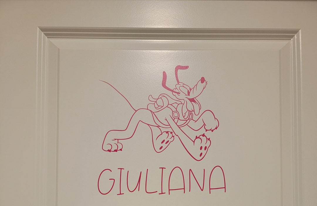 Name Decal for Door With Pluto - Etsy