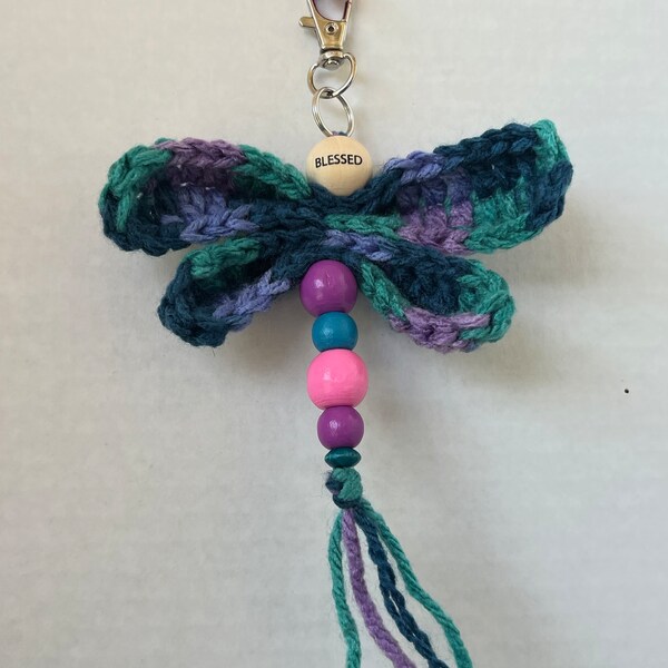 Crochet Dragonfly Keychain Pattern - Etsy
