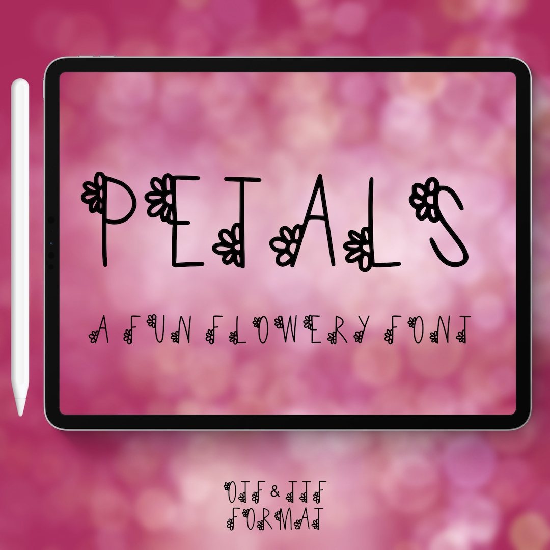Handwritten Font, Petals Monogram Font, Hand Lettered, Handwriting Font ...