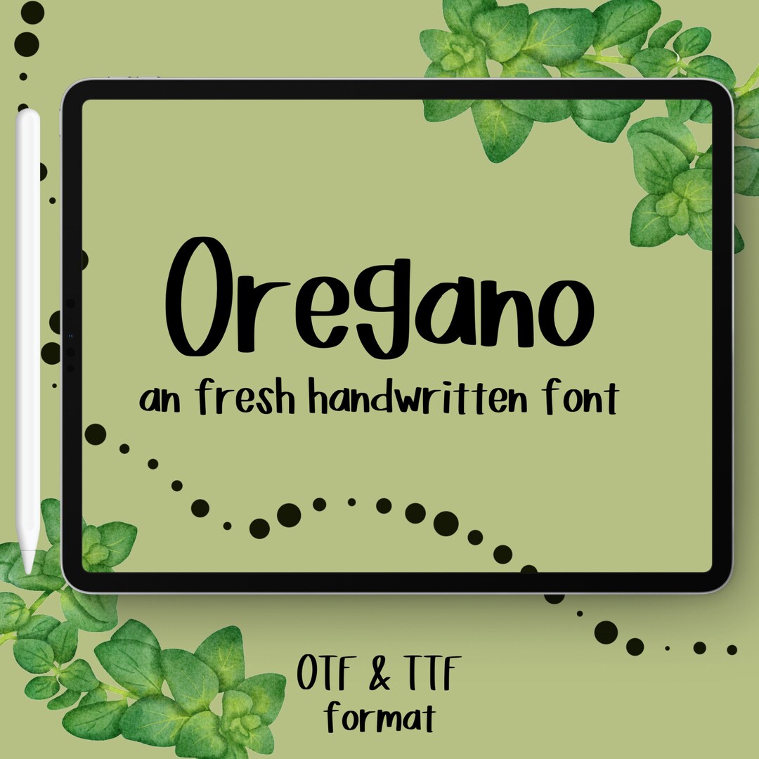 Handwritten Font, Oregano Handwritten Font, Hand Lettered, Handwriting Font, Simple Font, Messy ...
