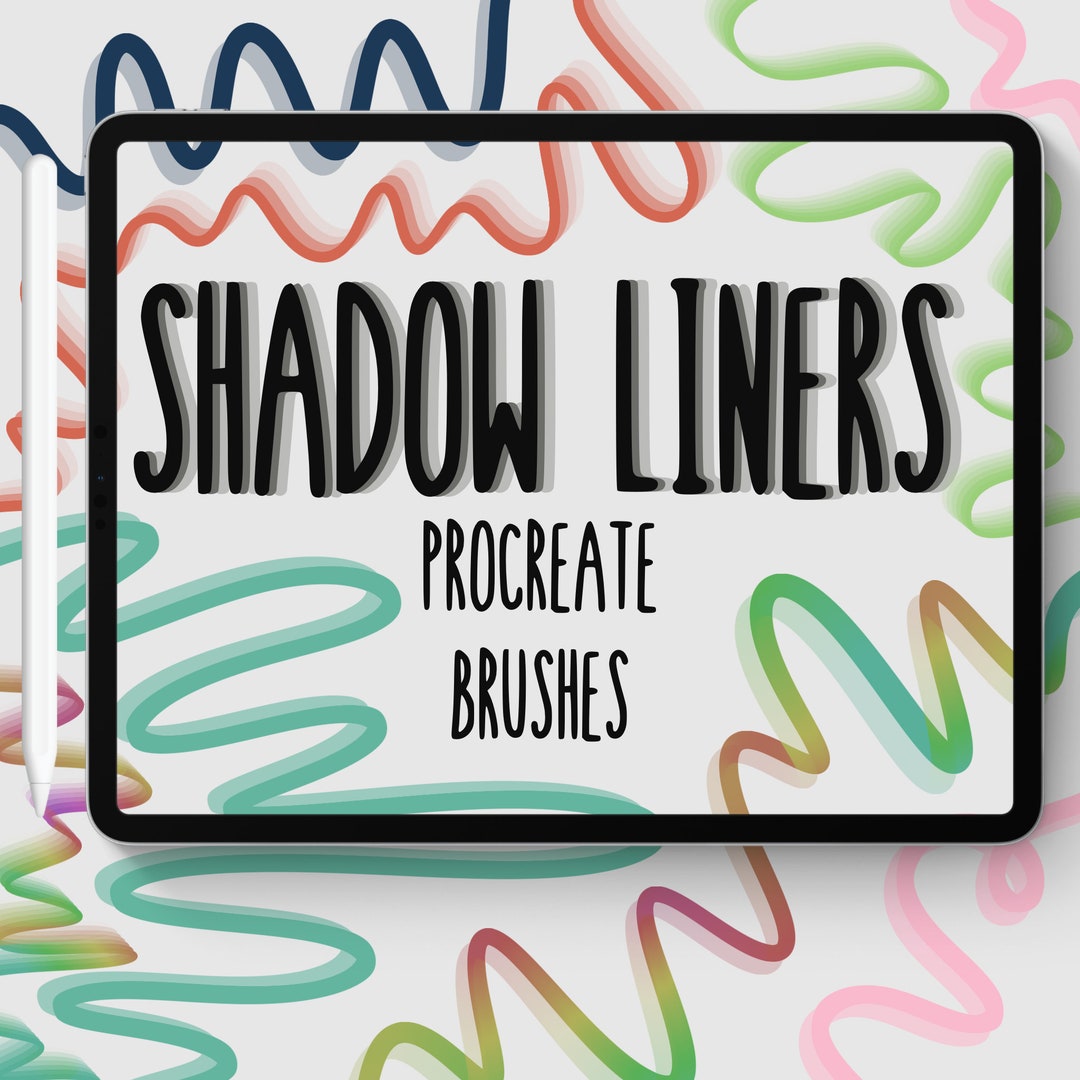 Shadow Procreate Brush Set, Dashed Brushes, Line Brush, Digital Paint ...