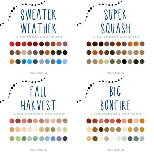 Procreate Color Palette, Fall Color Palette, Procreate, Digital Art ...