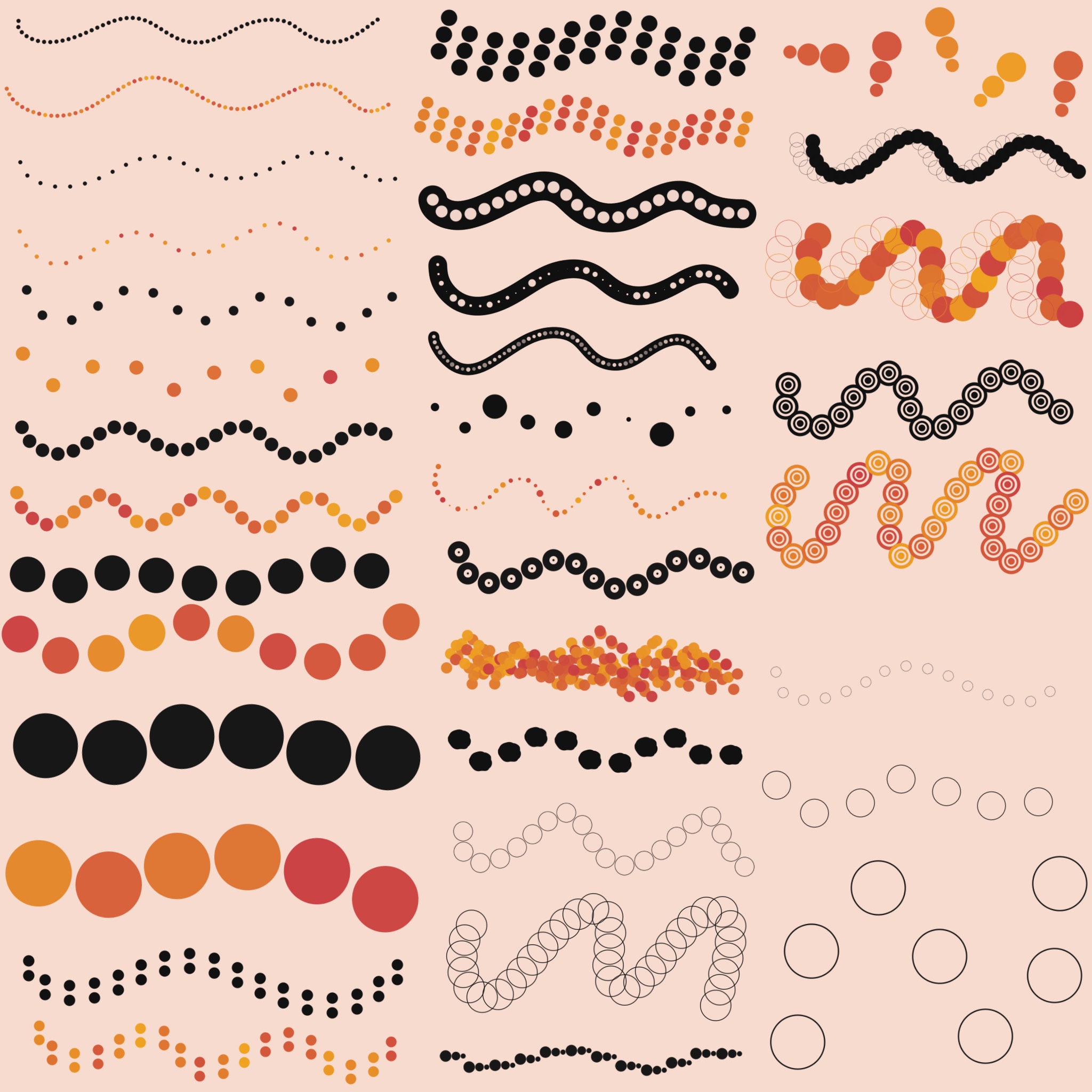 Dot Procreate Brush Set, Dotted Brushes, Polka Dot Brush, Digital Paint ...