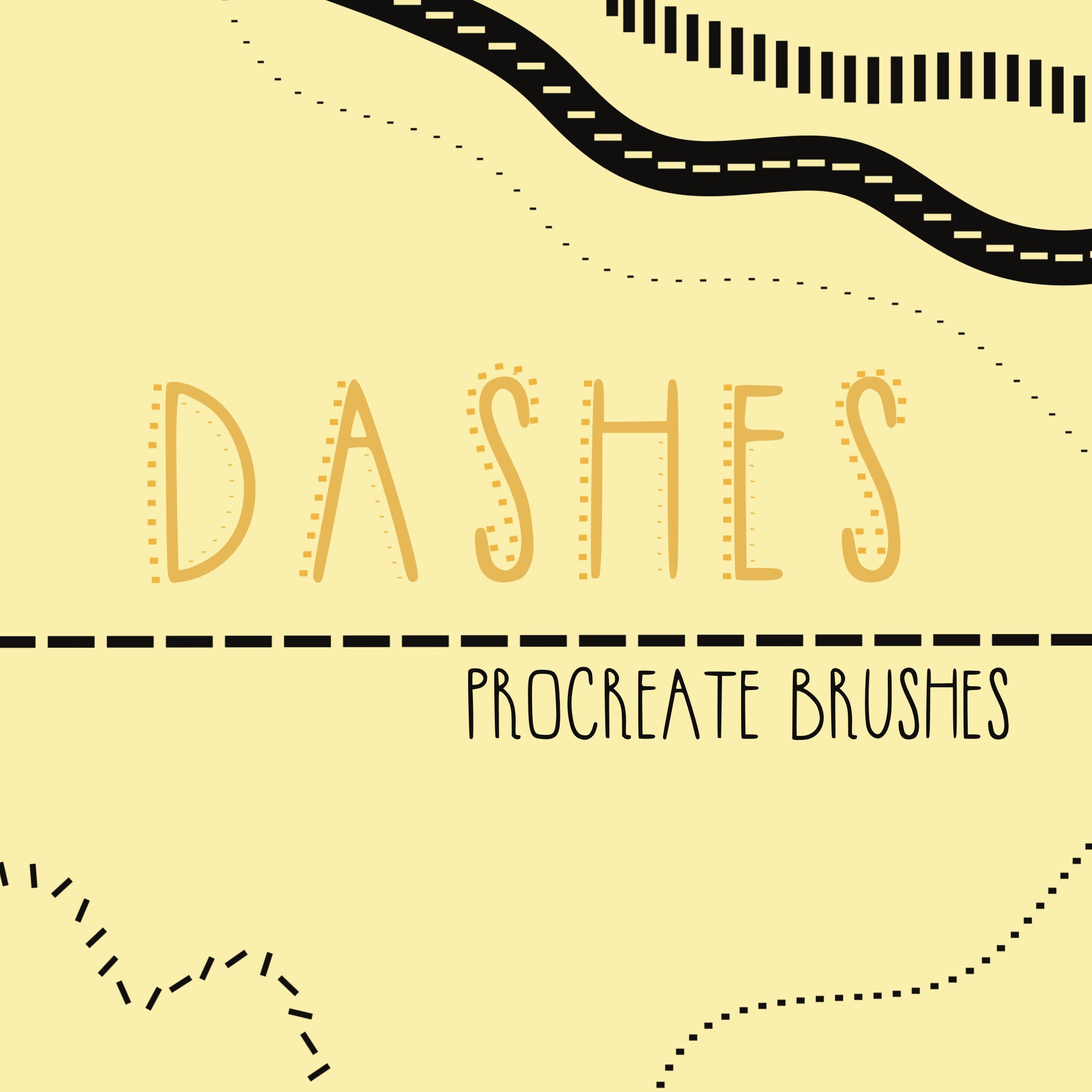 Dash Procreate Brush Set Dashed Brushes Line Brush Digital - Etsy Australia