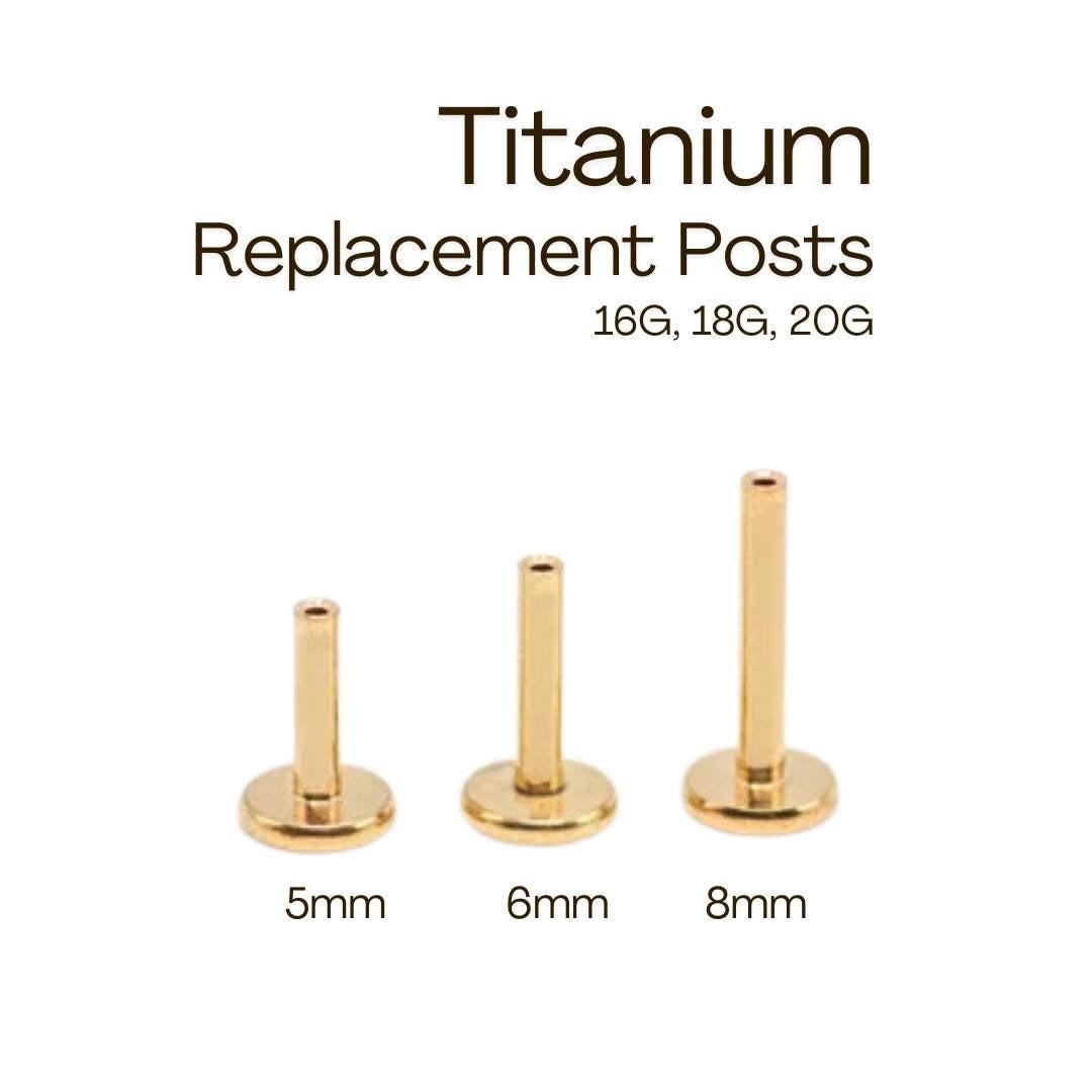 G23 Titanium Threadless Cartilage Bar • (3 Sizes) 16G 18G 20G • Flat ...