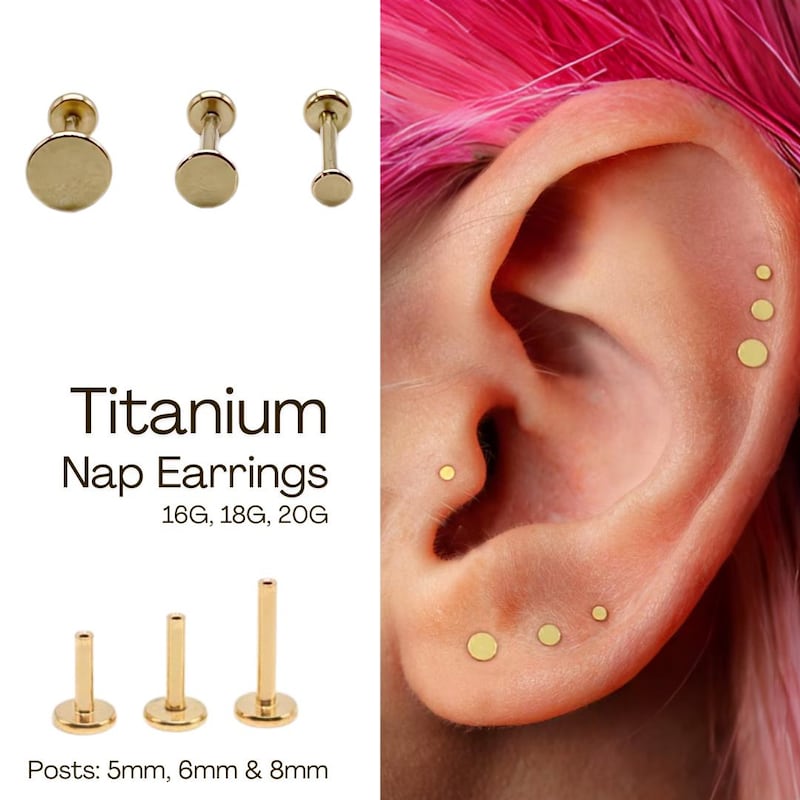 Flat Back Stud Earrings - Etsy