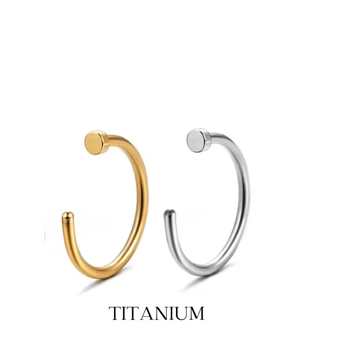 Open Nose Hoop Ring • 20G 18G 16G Titanium Nose Ring • Nose Piercing ...