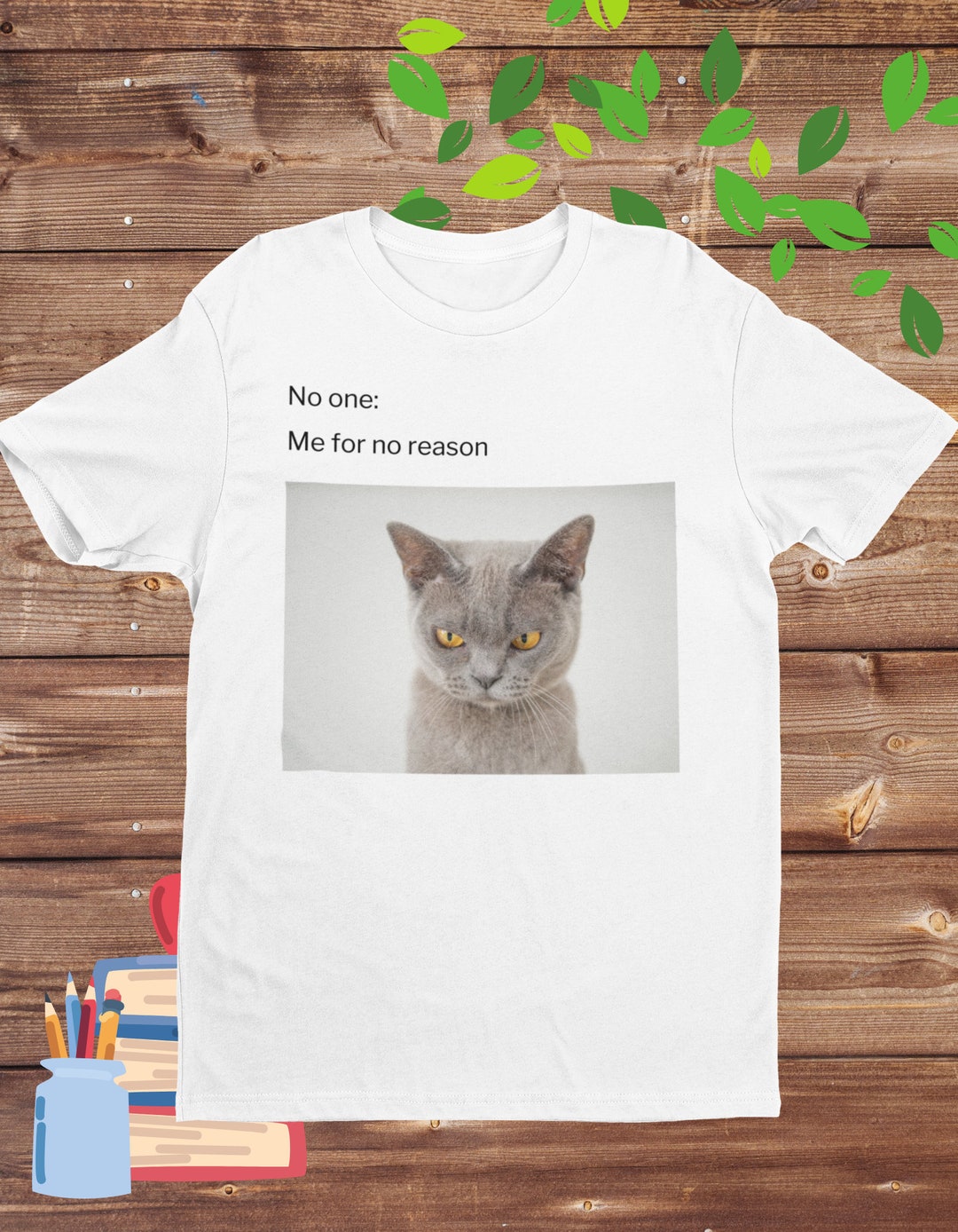 Unique Angry Cat Meme T-shirt, Hilarious Feline Statement Shirt, Trendy ...