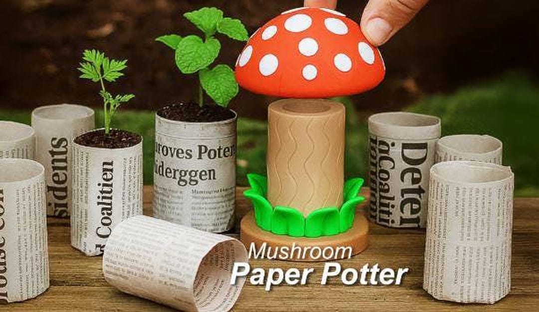 Mushroom Paper Pot Maker | Seedling Pot Maker | Garden Tool | Upcycle ...