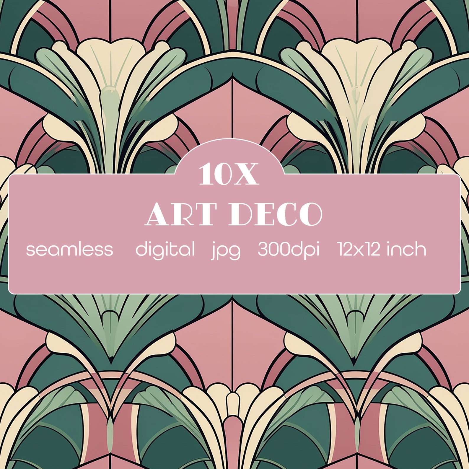 Art Deco Digital Paper - SEAMLESS - Art Deco Pattern - 10 Designs ...