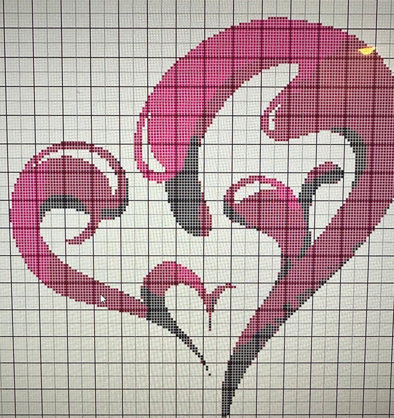 Dripping Heart Crochet Graph Pattern Instant Digital Download Blanket ...