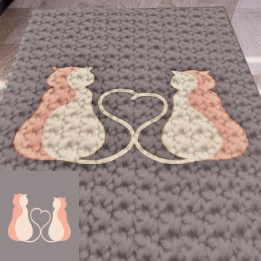 Cat Pattern, Crochet Graph Cats, SC C2c Pattern, Written Row by Row ...