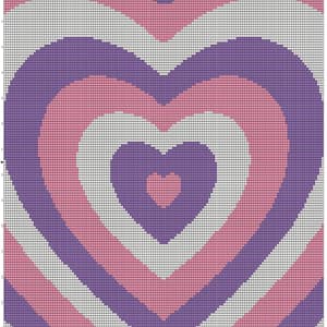 Heart Graph Crochet Pattern|row by Row Butterfly Afghan|graph for Baby ...