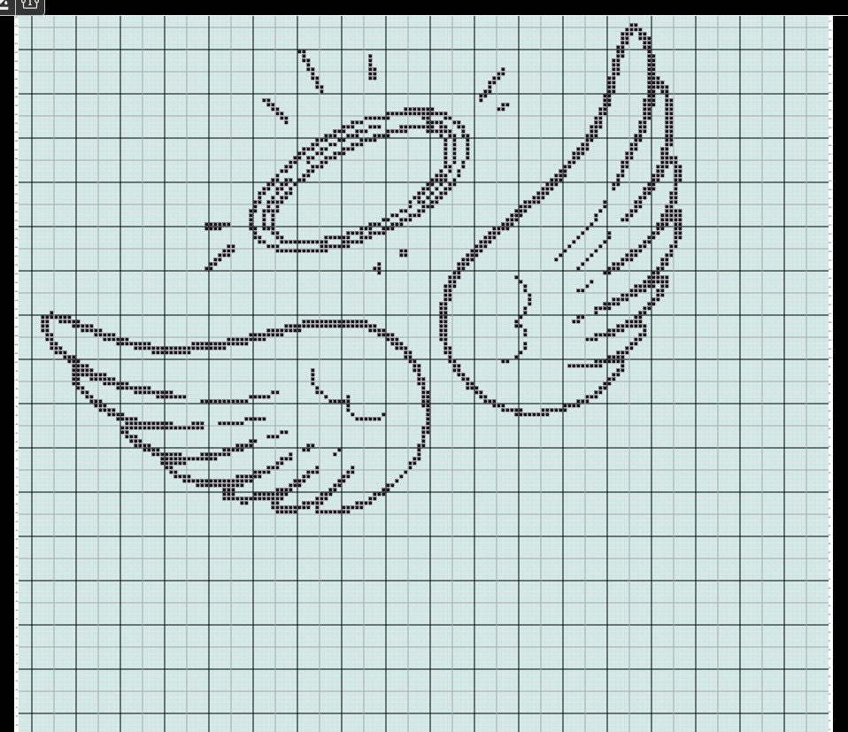 Angel Wings With Halo Crochet Graph Pattern Instant Digital Download ...