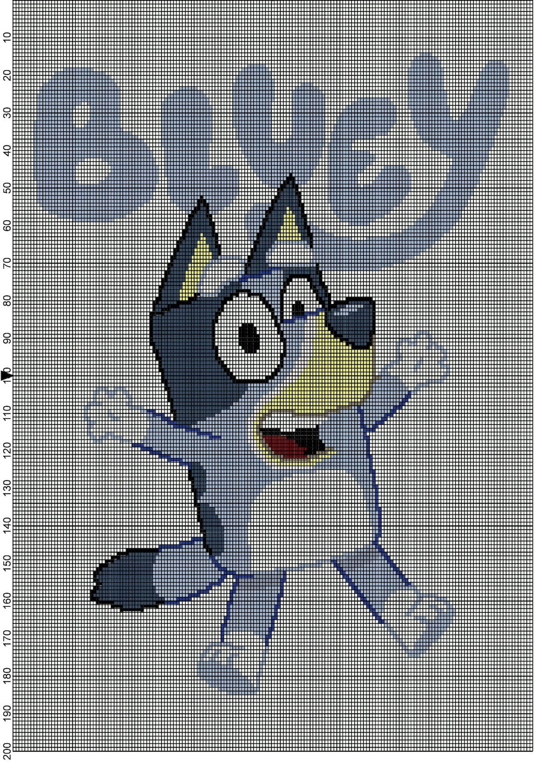 Bluey Baby Graph Crochet Pattern Graph and Crochet Pattern Could Also ...