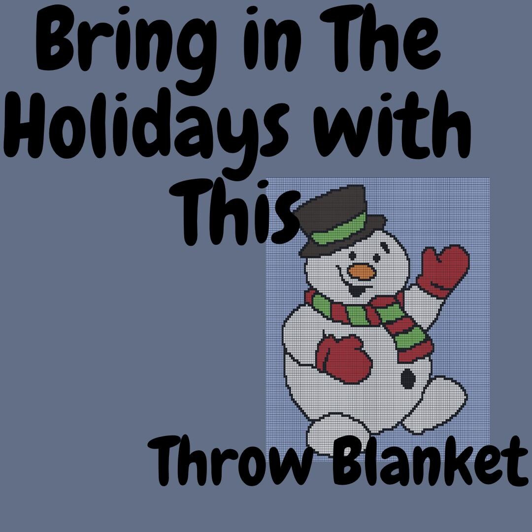 Holiday Afghan Snowman Crochet Pattern C2C Graph Knitting Project Graph ...