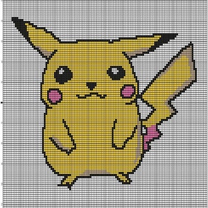 Pikachu Crochet Graph Pokémon SC Pattern for Graphgan Blanket Download ...