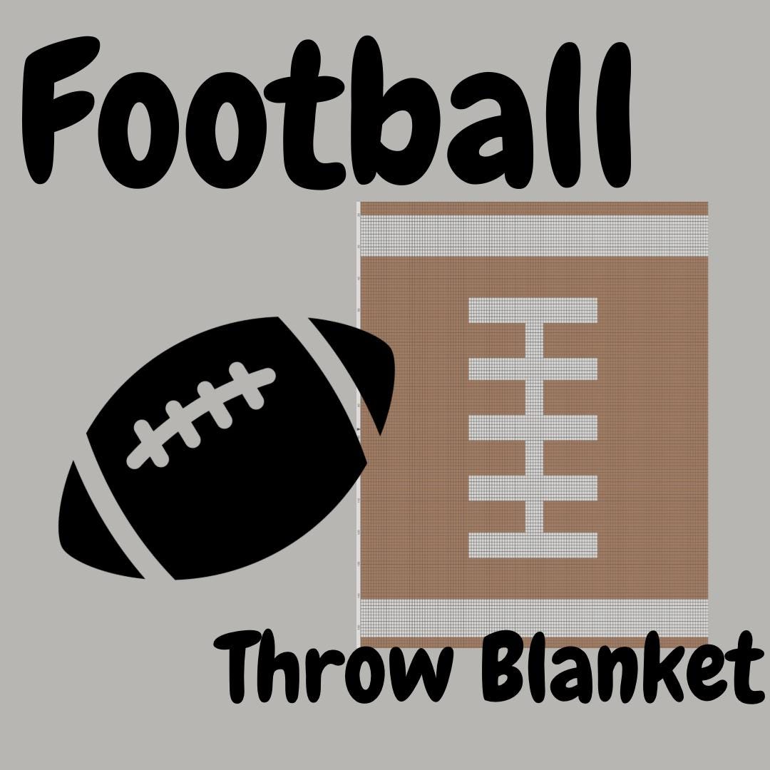Football Print Afghan|sc/c2c Crochet Pattern| Crochet Graphgan|baby ...