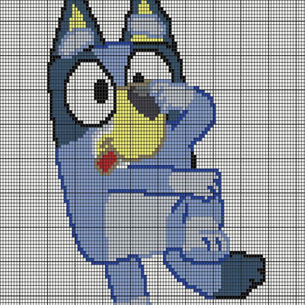 Bluey Baby Graph Crochet Pattern Graph and Crochet Pattern Could Also ...