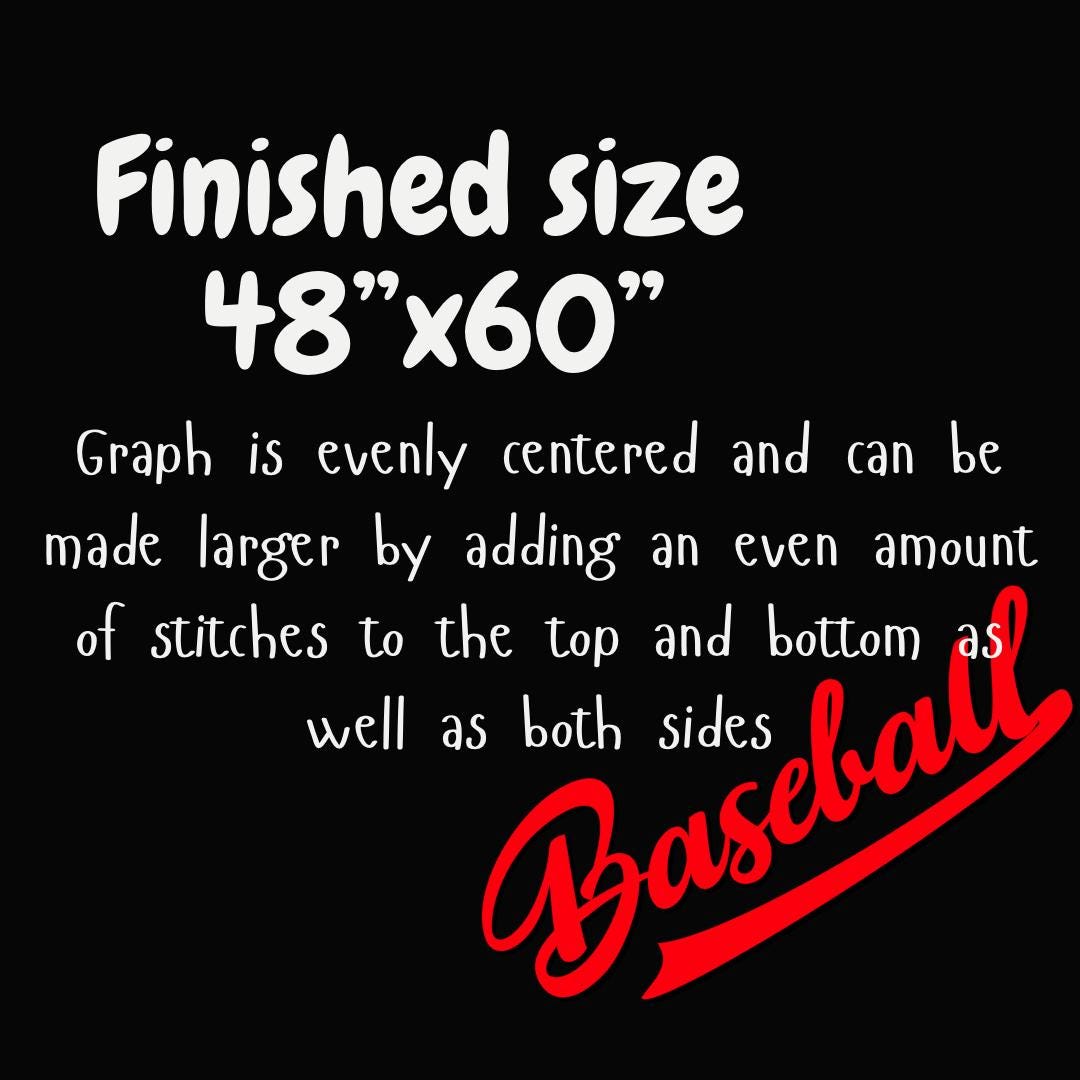 Dodgers Baseball Blanket Crochet Graphgan Pattern (PDF Pattern) - Etsy