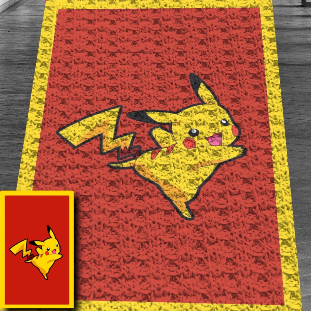 Pikachu Crochet Graph Pokémon SC Pattern for Graphgan Blanket Download ...