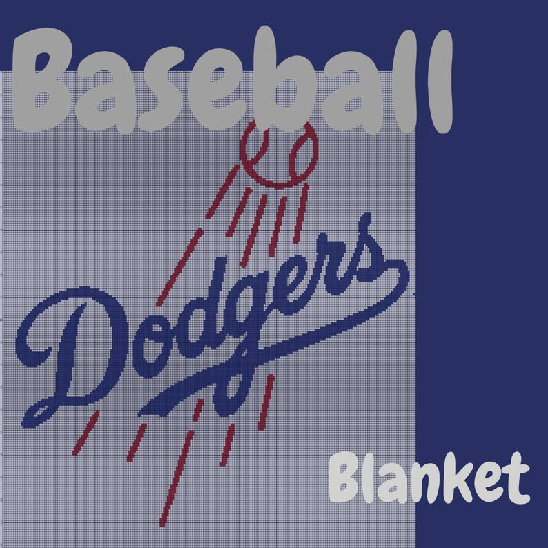 Dodgers Baseball Blanket Crochet Graphgan Pattern (PDF Pattern) - Etsy