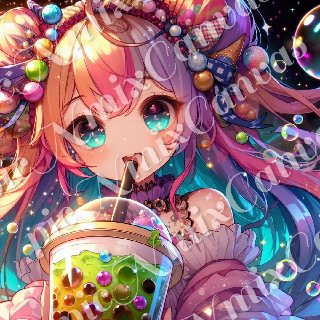 Digital Download Anime Bubble Tea - Etsy