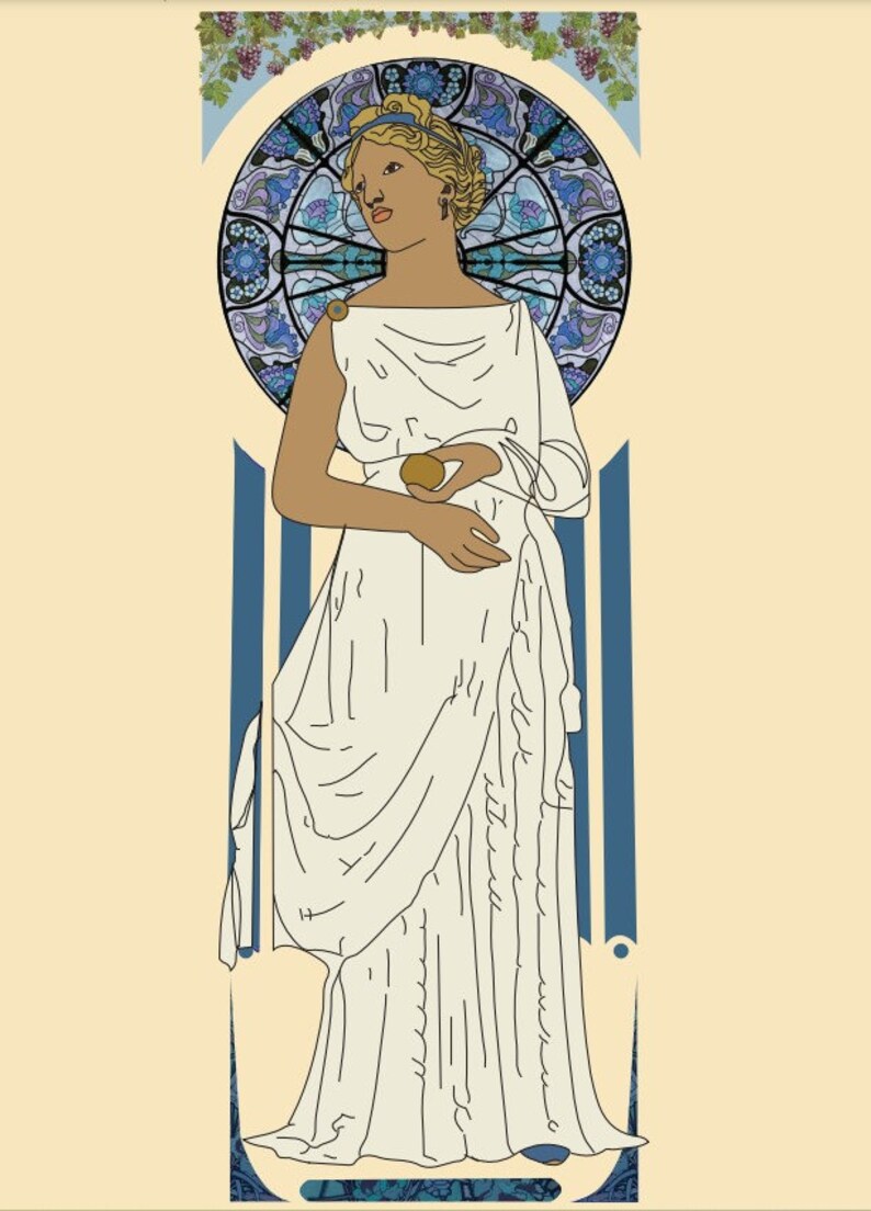 Greek Goddess Poster in Art Nouveau Style- Specifically in Inspiration ...
