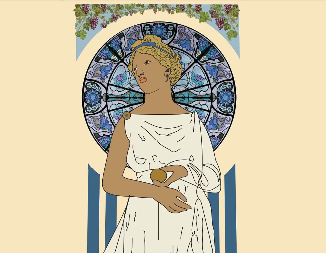 Greek Goddess Poster in Art Nouveau Style- Specifically in Inspiration ...