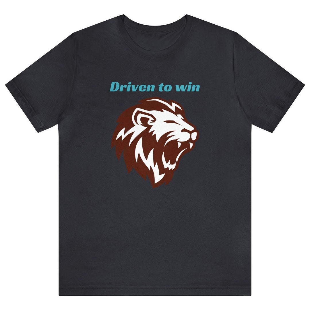 Driven to Win Lion Unisex Body Building T-shirt, Bodybuilder Graphic ...