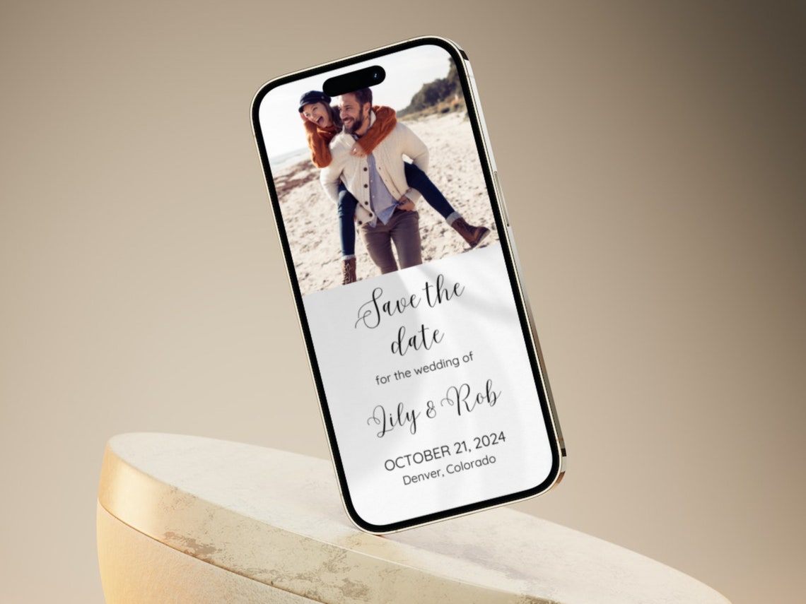 Editable Animated Save the Date, Minimalist Save the Date, Save the ...