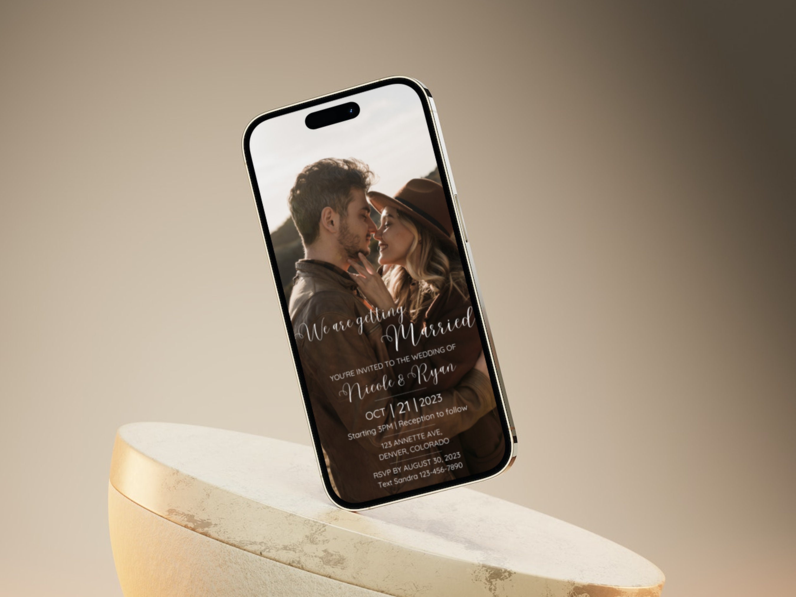 Digital Wedding Invitation Template Wedding Invitation With - Etsy