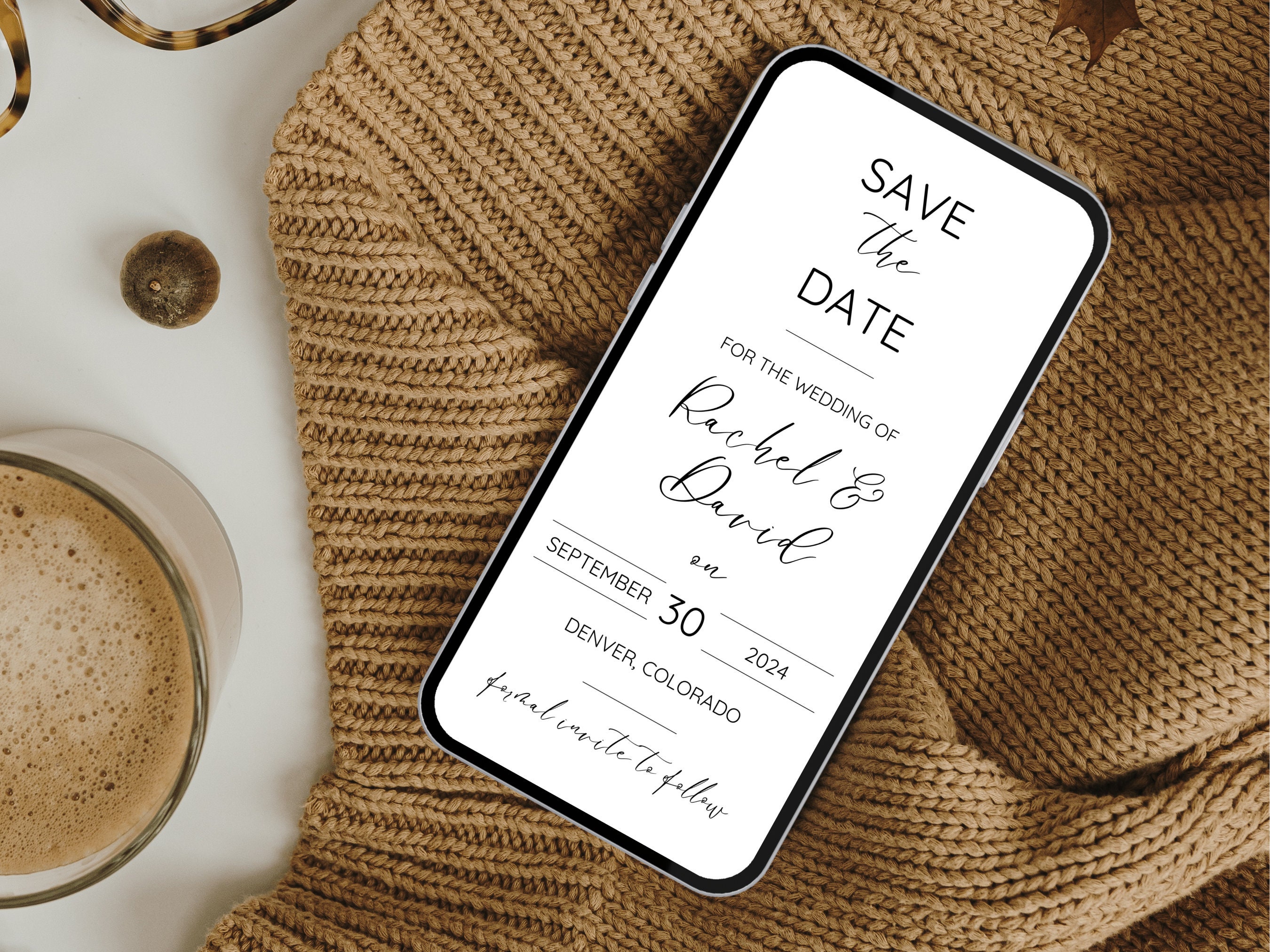 Animated Save the Date Template, Save the Date With Photo, Digital Save ...