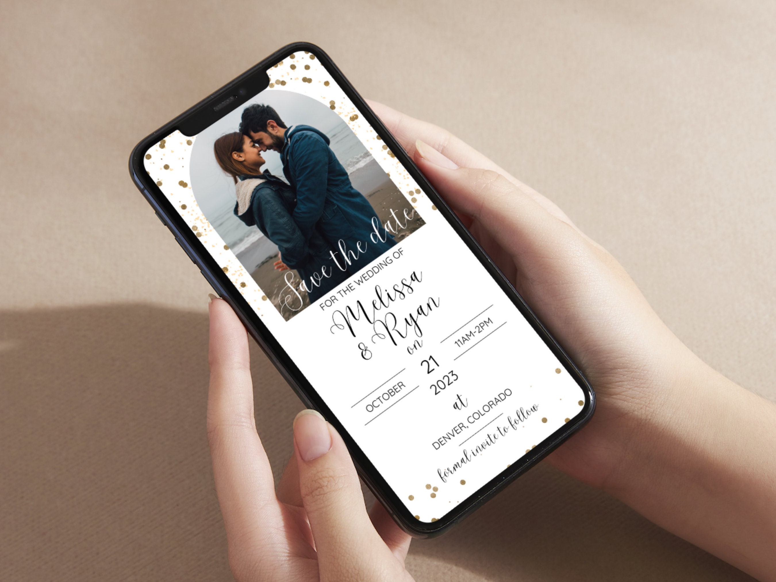 Digital Save the Date Template, Save the Date With Photo, Digital Save ...