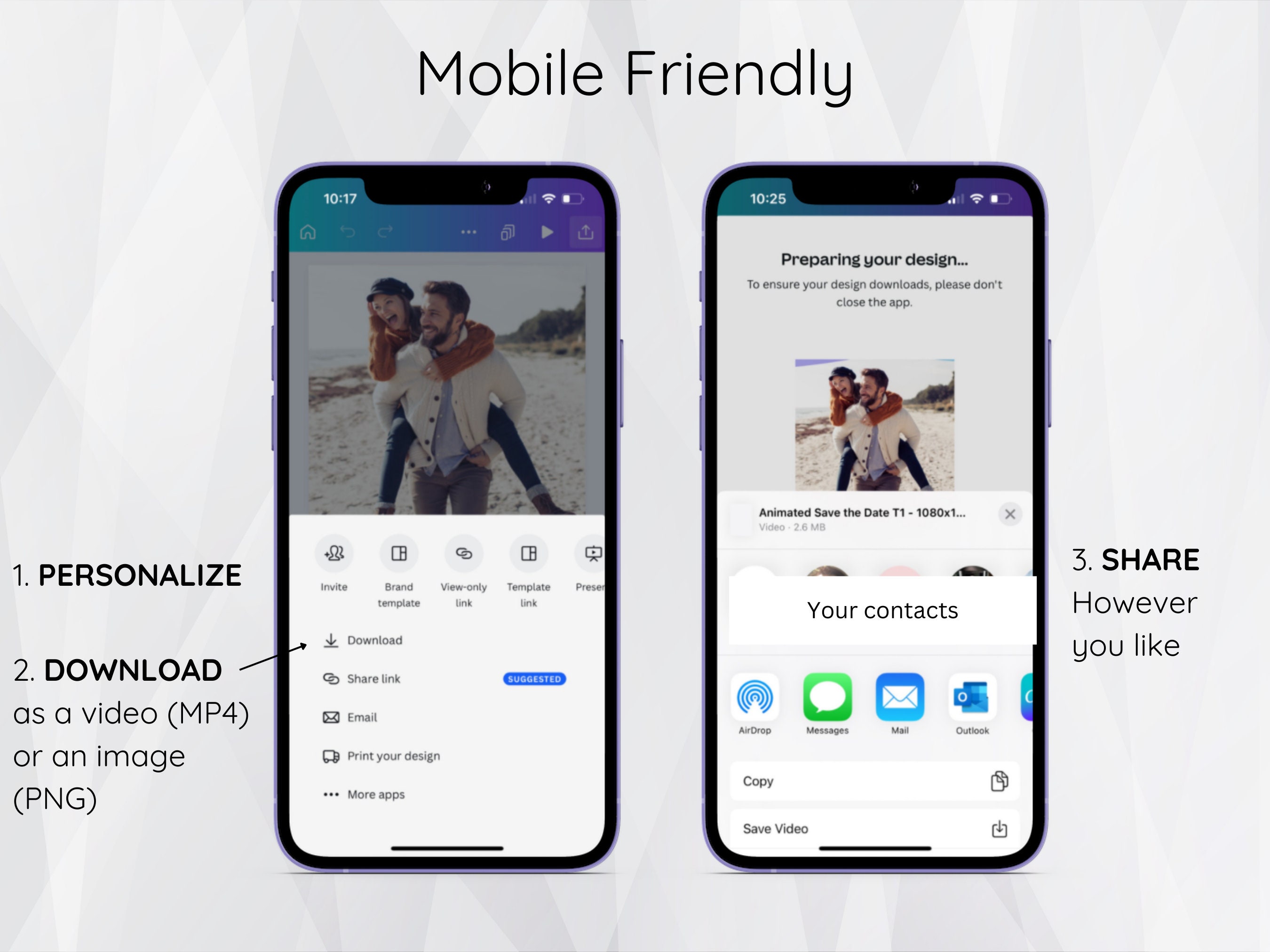 Animated Save the Date Template, Digital Save the Date With Photo ...