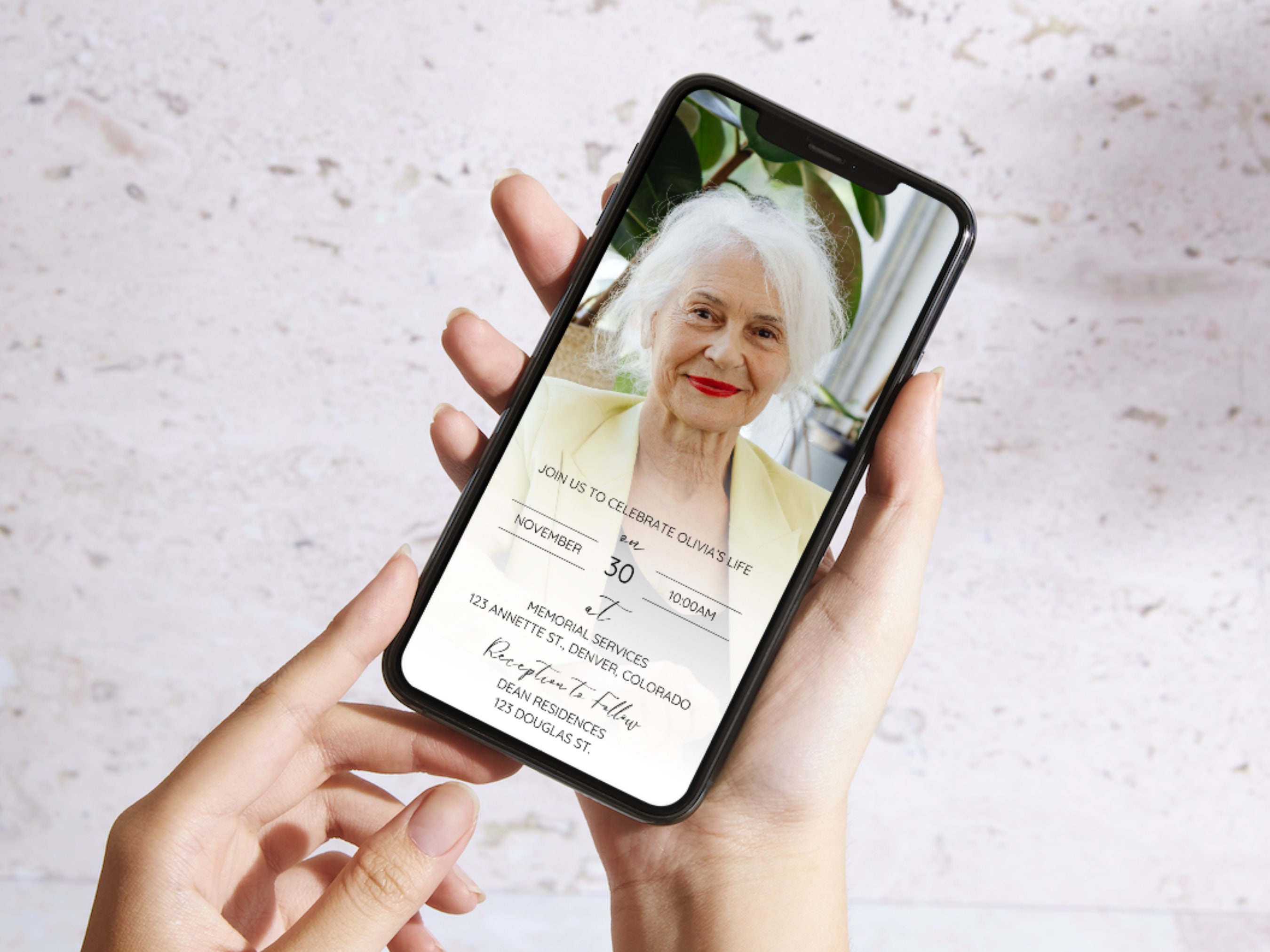 Digital Funeral Invitation, Funeral Invitation Template, Funeral ...