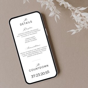 Digital Wedding Invitation With RSVP, Online Wedding Invite With Rsvp ...