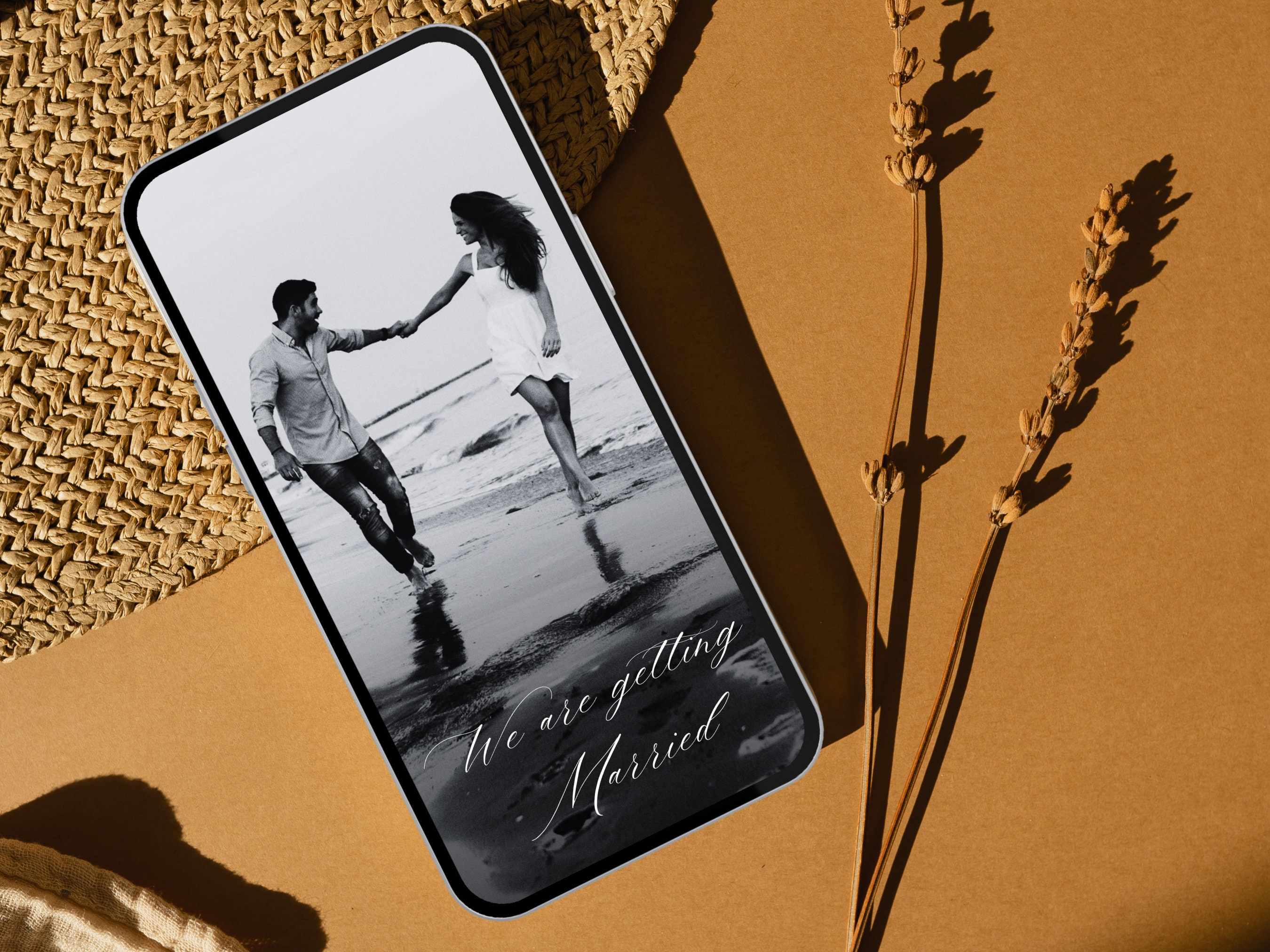 Digital Wedding Invitation, Wedding Invitation Template, Video Invitation, Smartphone Wedding ...