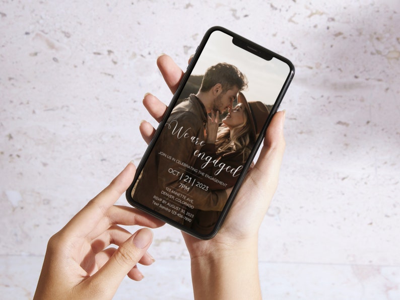 Digital Engagement Party Invitation Template, Engagement Party ...