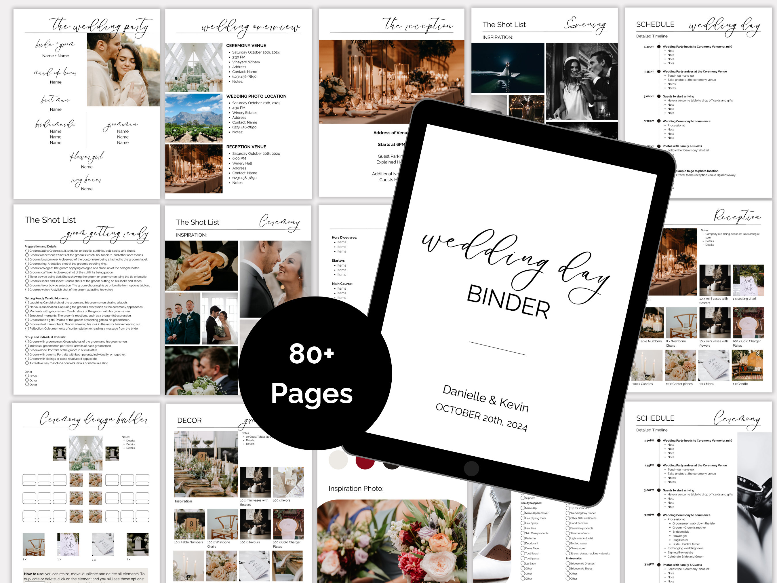 Wedding Day Binder Template Wedding Planning Wedding Day - Etsy