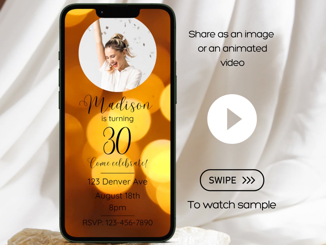 Editable Event Invitation Animated Event Invitation Video - Etsy